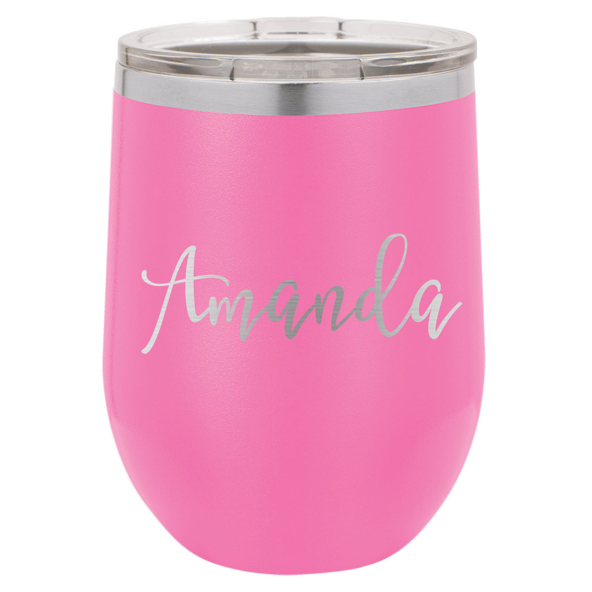 Personalized Wine Tumbler With Name Stamp Out