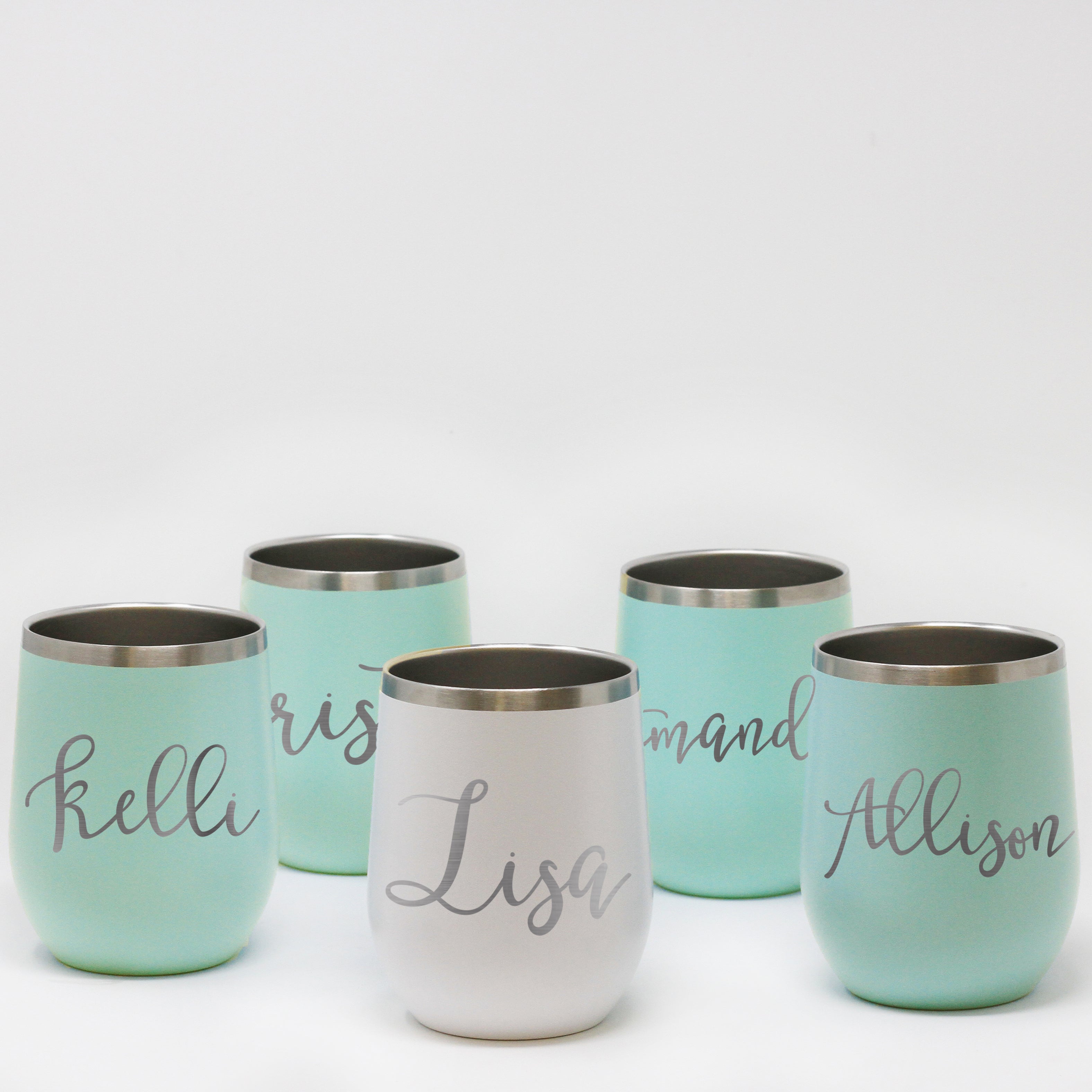 Personalized Wine Tumbler Set Stamp Out