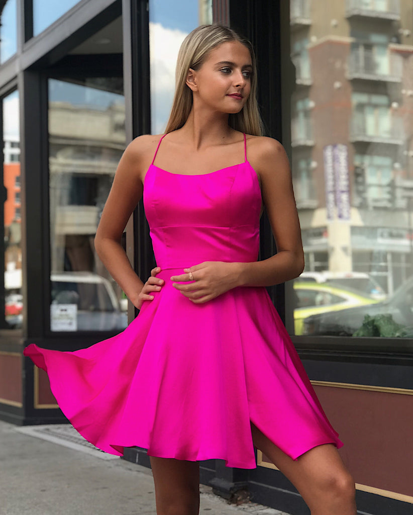 Short Pink Backless Prom Dresses Short Pink Backless Formal Graduatio