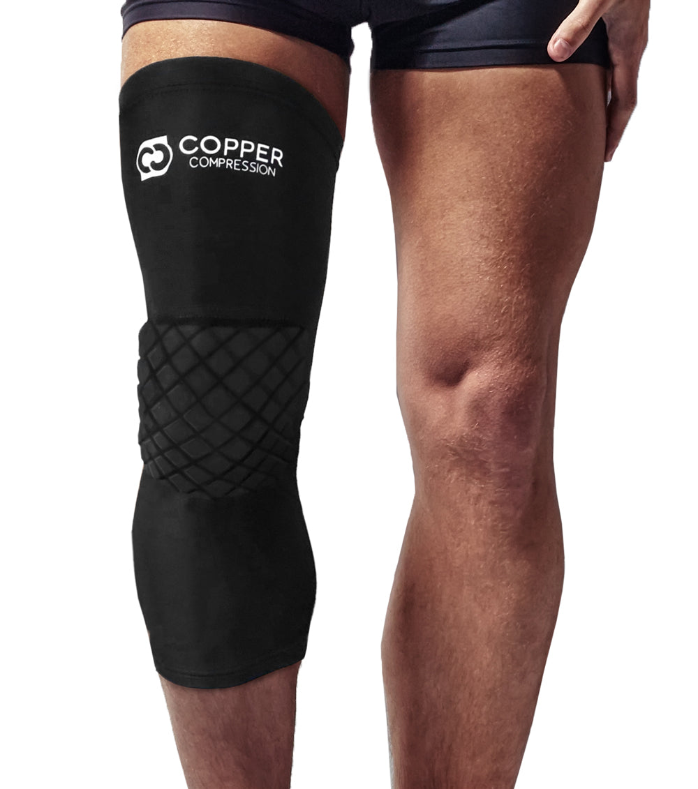 Copper Infused Extra Padded Knee Sleeve W Custom Unisex Fit And Copper