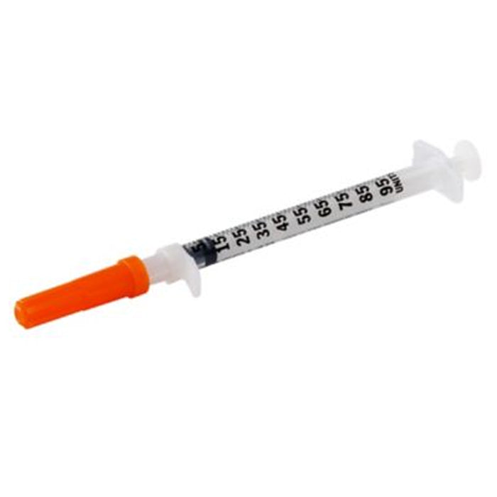 Monoject Insulin Safety Syringes With 29 Gauge X 12 Permanent Needle