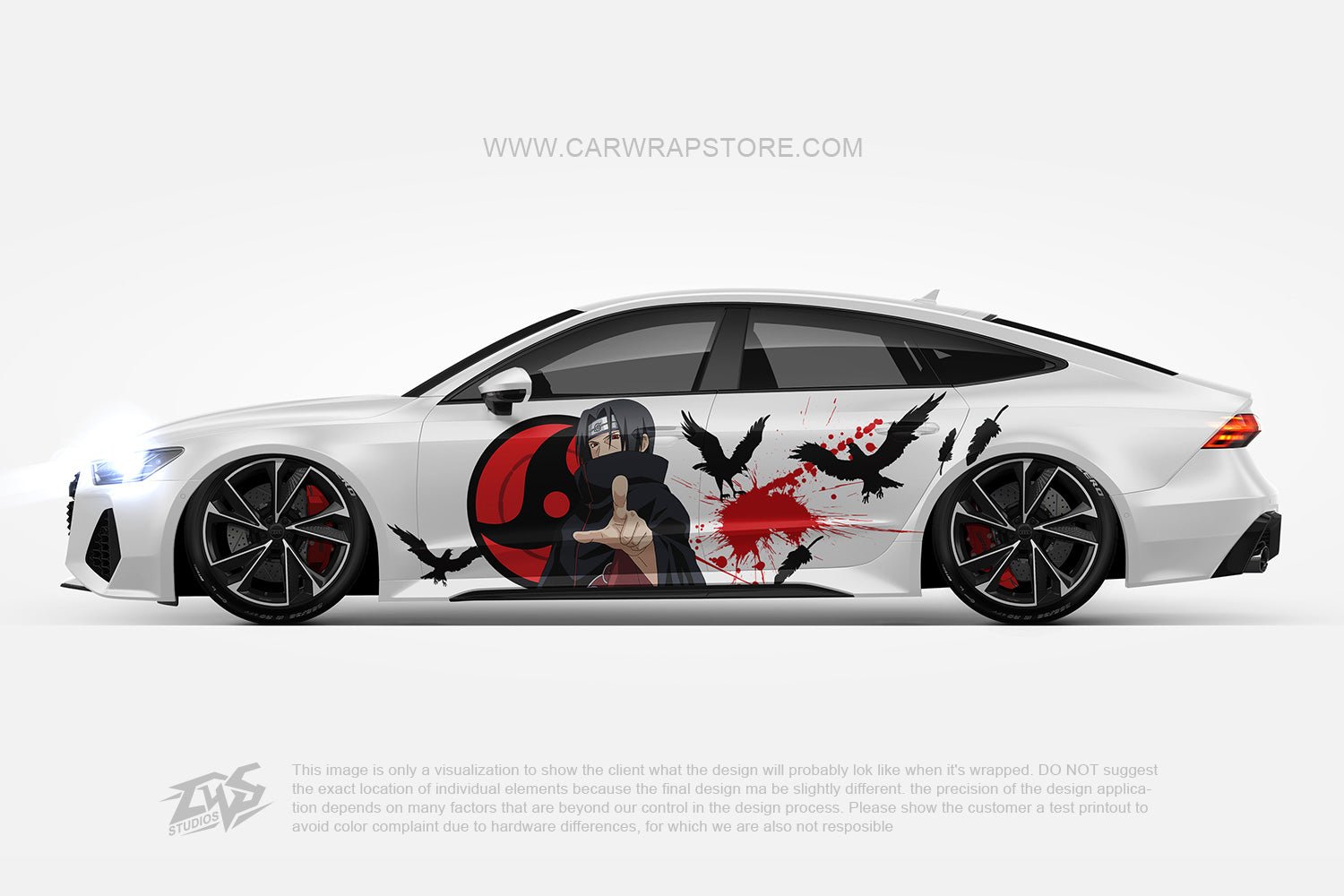 Uchiha Itachi Naruto Itasha Anime Car Wrap Vinyl Stickers Fit With Any Cars