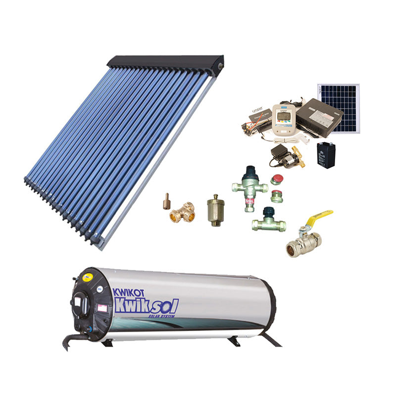 300l Complete Indirect Pumped Split System Solar Water Heating Kit