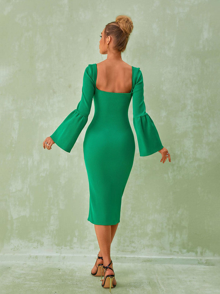 Morven Long Sleeve Bandage Midi Dress Mew Mews Fashion