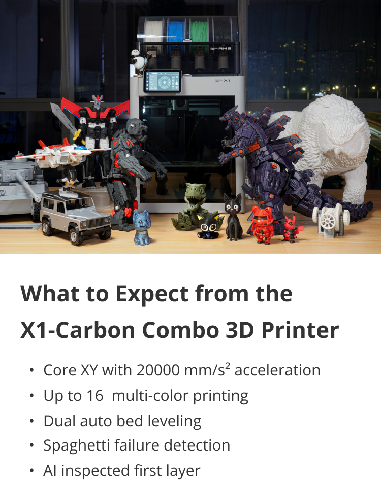 Bambu Lab X1 Carbon Combo 3d Printer Bambu Lab Global