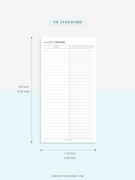 T128 Monthly Goal And Habit Tracker Mo2p Creffectivepaper Printable