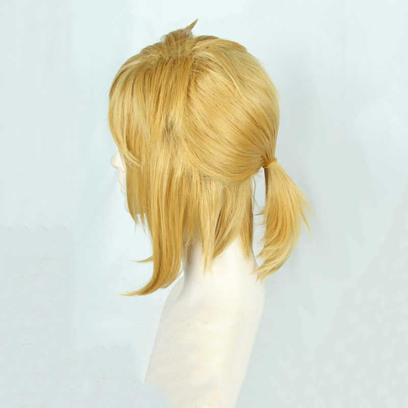 The Legend Of Zelda Breath Of The Wild Link Golden Cosplay Wig