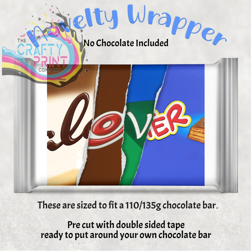 Lover Chocolate Bar Wrapper The Crafty Print Company