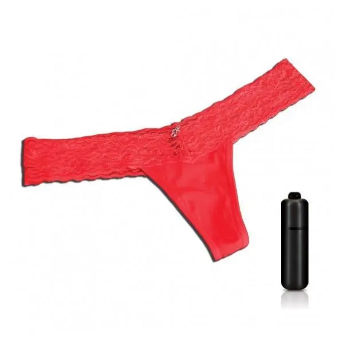 Hustler Vibrating Lace Thong Panties W Hidden Vibe Pocket Kiss