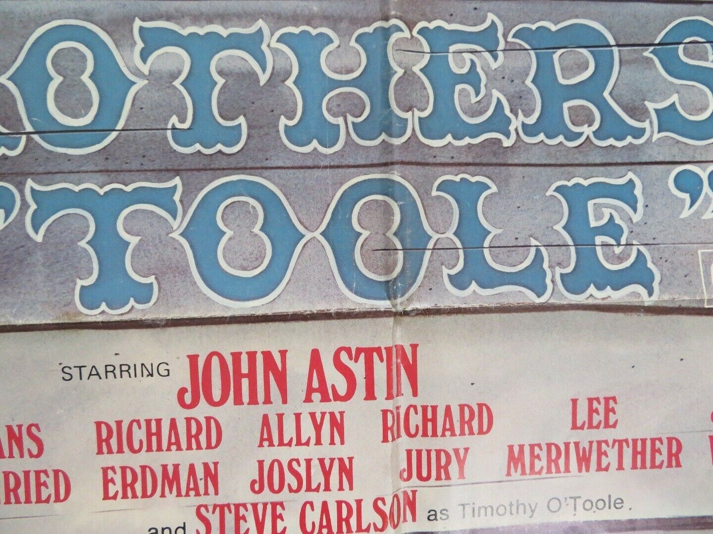 The Brothers Otoole Folded Us One Sheet Poster John Astin Pat Carroll