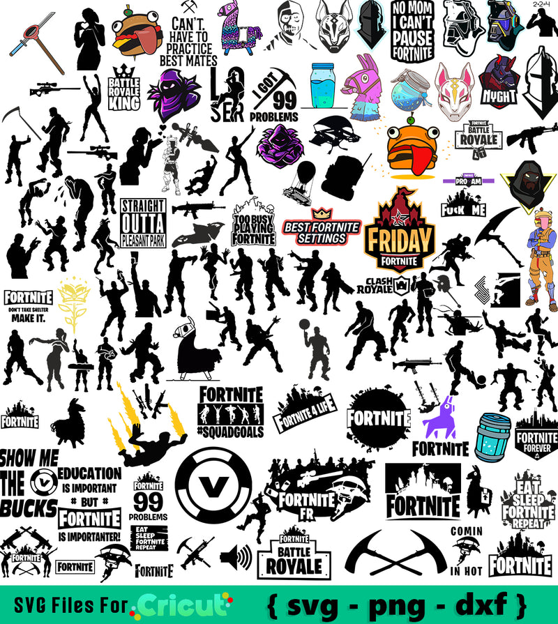 Fortnite Svg Bundle Bundle Fortnight Svg Eps Png Svg Files For Cri