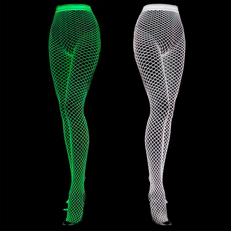 期間限定 Glow In The Dark Fishnet Stockingswomen Sexy Tights Thigh High