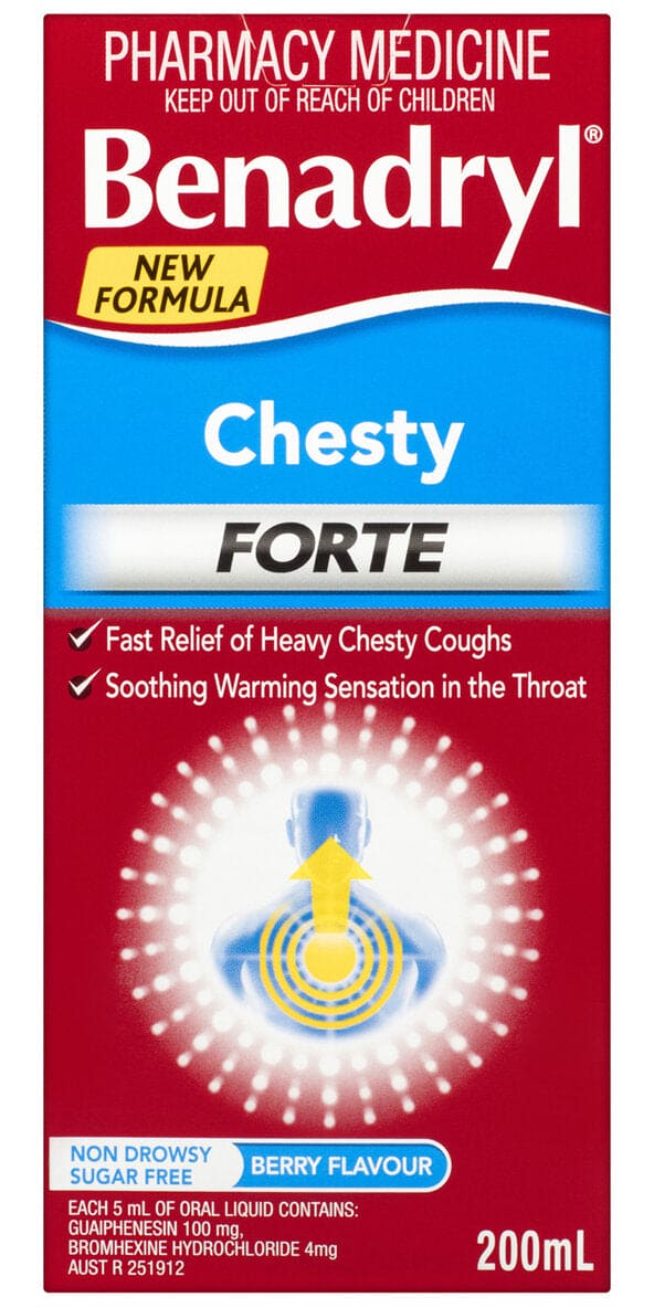 Benadryl Chesty Forte 200ml Life Pharmacy Orewa