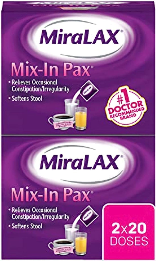 Miralax Gentle Constipation Relief Laxative Powder Stool Softener Wit