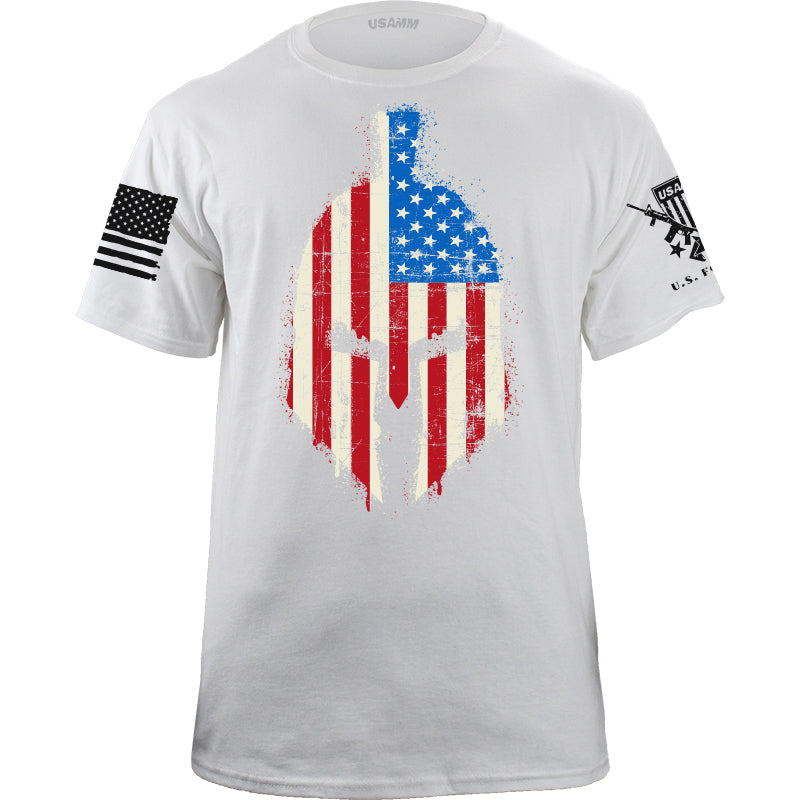 Spartan Distressed Us Flag T Shirt Usamm