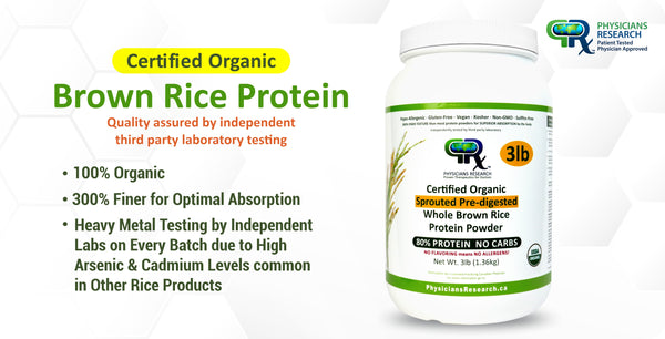 Rice Protein Organic Brown Rice Pre Digested And Sprouted 600 Mesh 136k