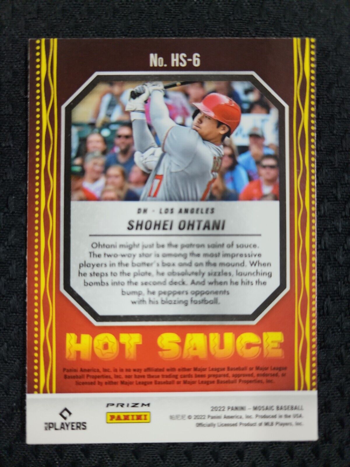 2022 Panini Mosaic Hot Sauce Green Prizm Shohei Ohtani Los Angeles Ang