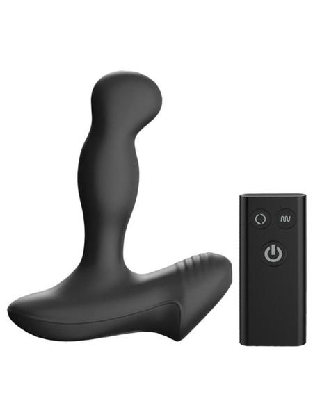 Revo Slim Waterproof Remote Control Rotating Prostate Massager Black