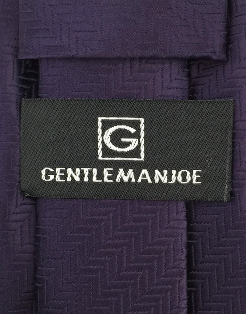 Eggplant Purple Herringbone Tie Gentlemanjoe