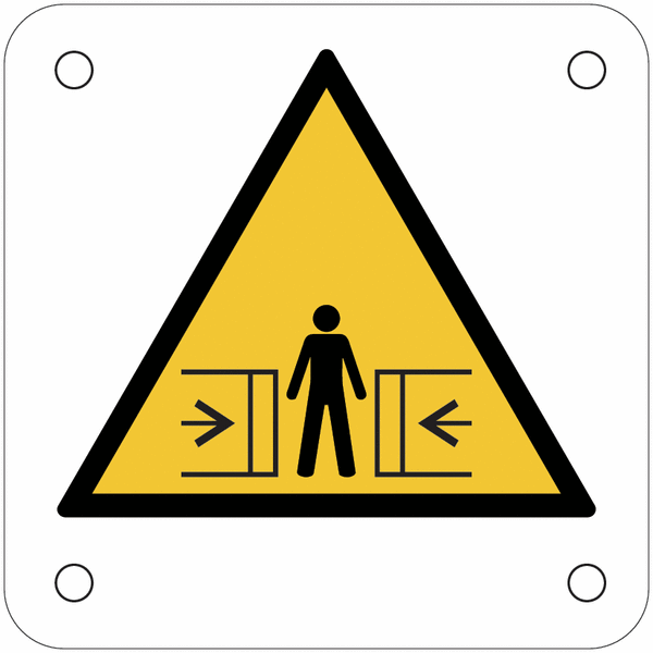 Cartello Segnaletico Quadrato Iso 7010 Pericolo Di Schiacciamento