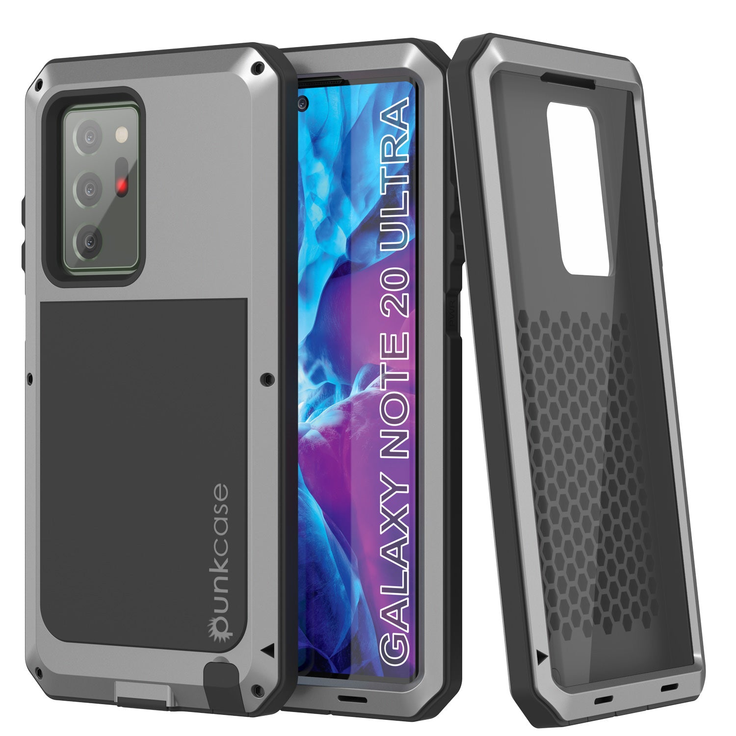 Galaxy Note 20 Ultra Case Punkcase Metallic Silver Shockproof Slim Me