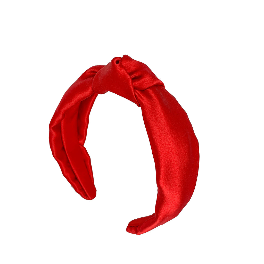 Silk Knotted Headband Red Headbands