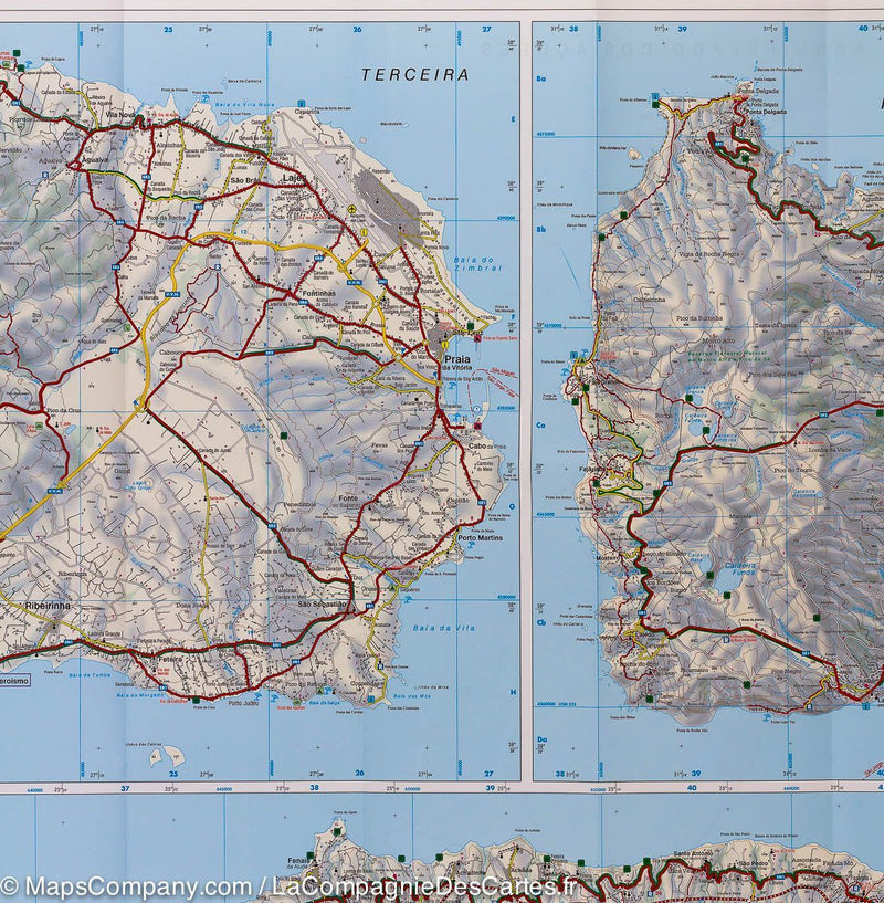 Carte Détaillée Açores Freytag And Berndt La Compagnie Des Cartes