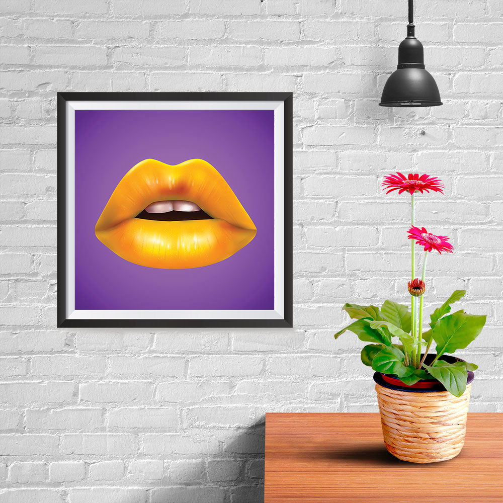 The Yellow Pop Art Lip Pop Art Lips Ezposterprints