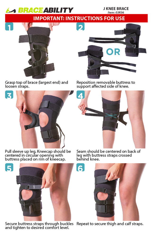 J Brace Knee And Patellar Stabilizer Lateral J Strap For Kneecap Pain