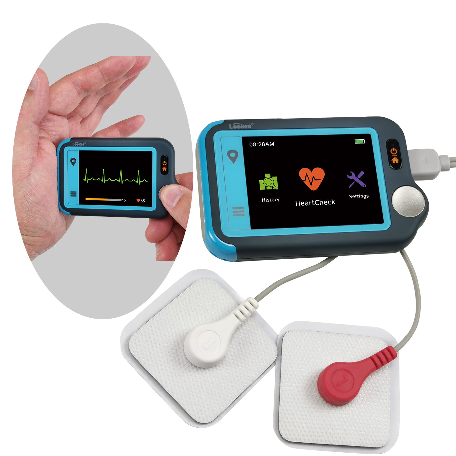 Lookee® Ecg Ekg Heart Monitor Personal Heartbeat Tracker In 30s 60s