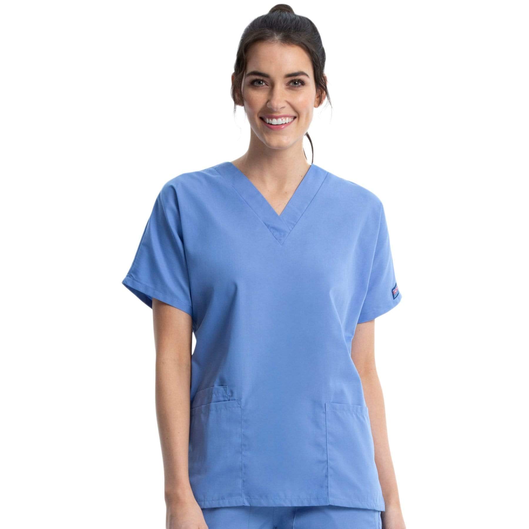 Cherokee Workwear 4700 Scrubs Top Womens V Neck Ceil Blue — Medshop