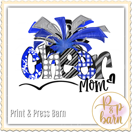 Cheer Mom Blue Print And Press Barn