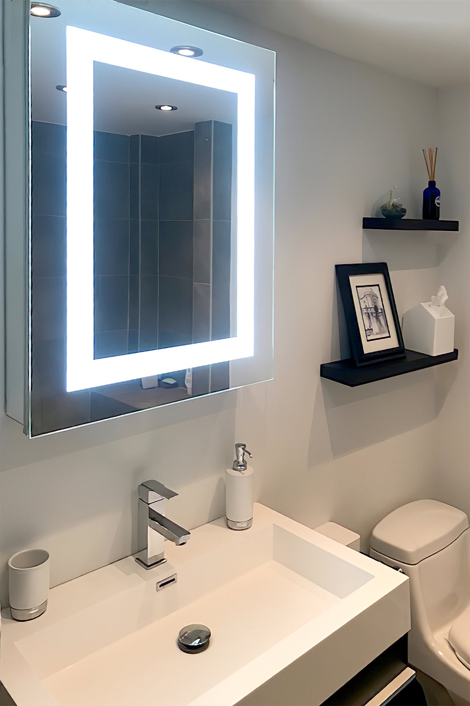 Photonic Illuminated Led Battery Bathroom Mirror Cabinet Everything