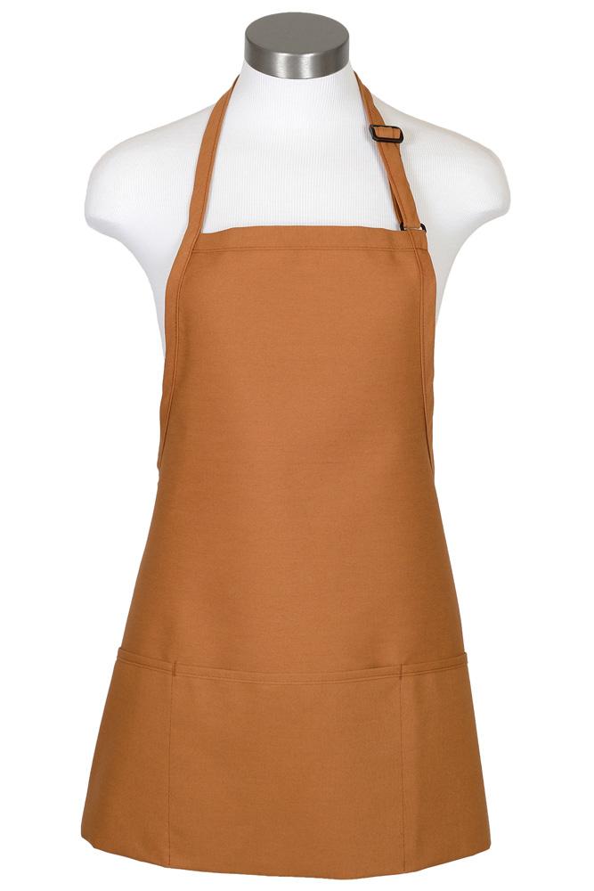 Nutmeg Bib Adjustable Apron 3 Pockets Apronwarehouse