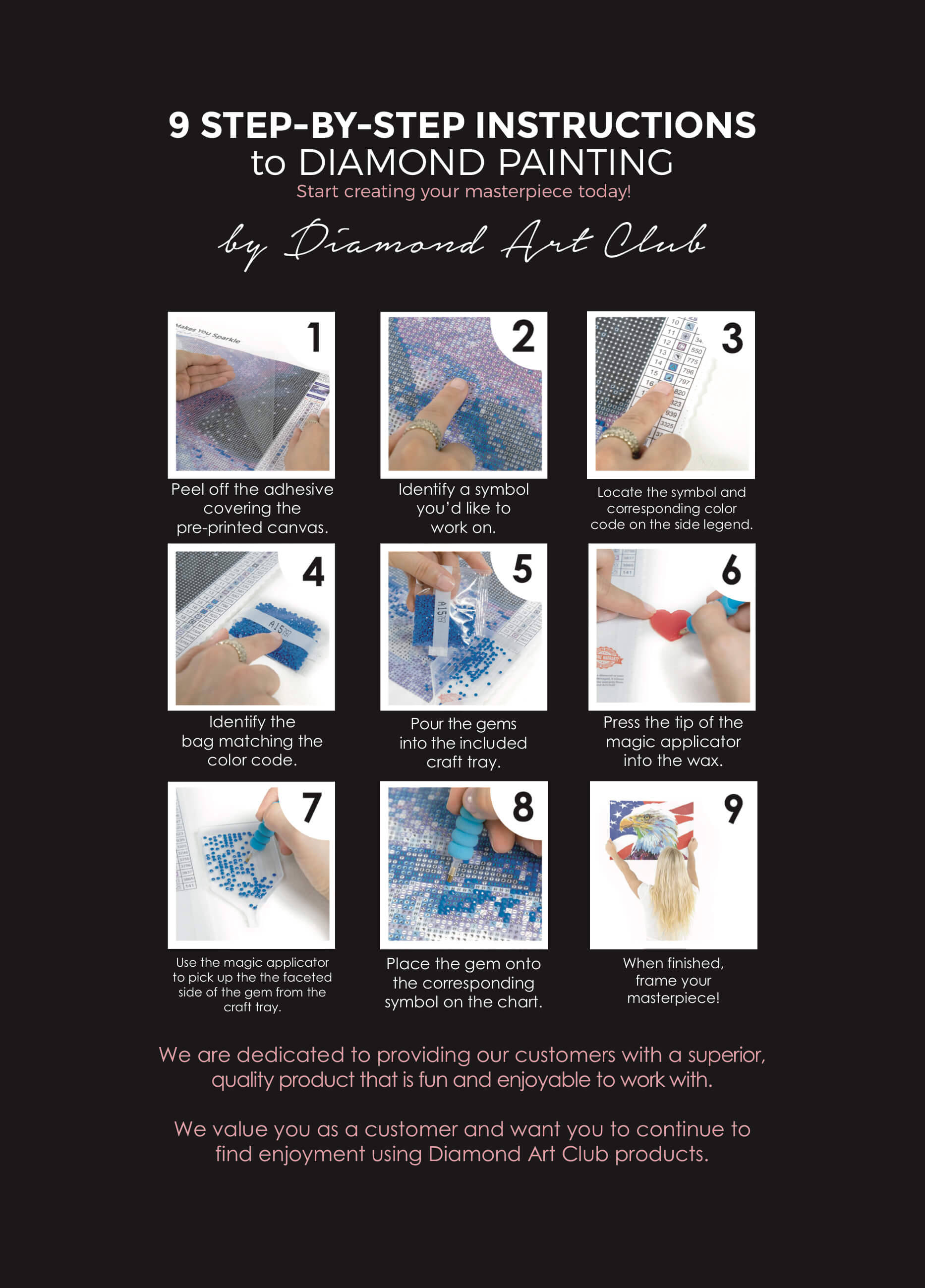 Step By Step Instructions To Diamond Painting Diamond Art Club