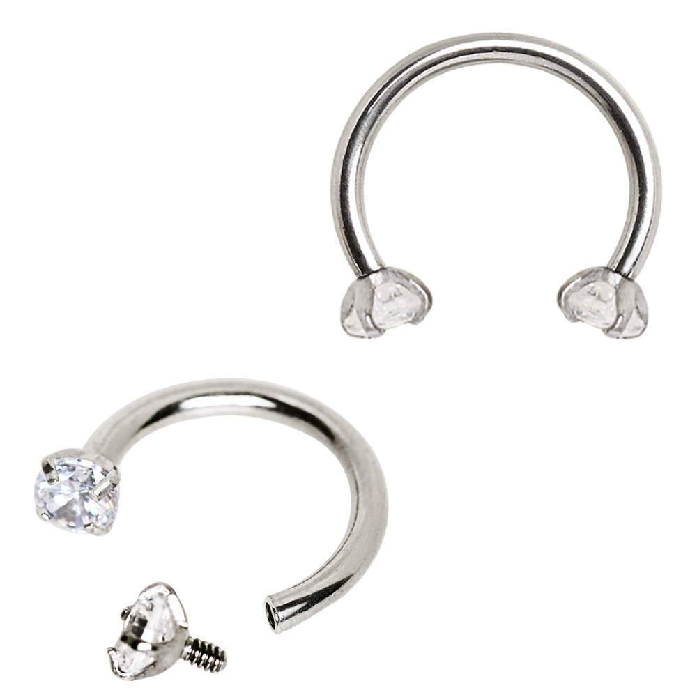 316l Stainless Steel Internally Threaded Horseshoe Circular Barbell W