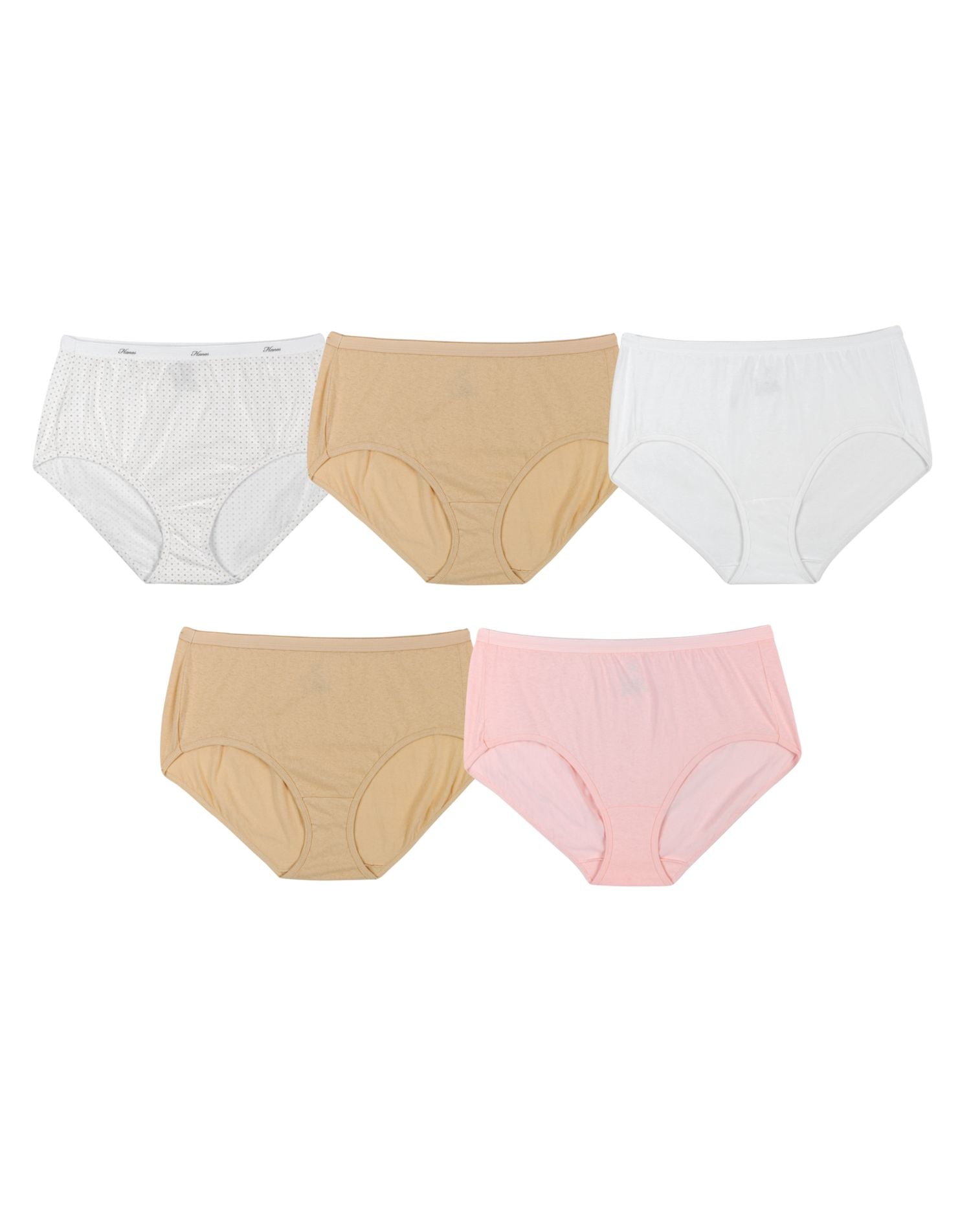 1610ba Just My Size Womens Tagless Cotton Brief Panties 5 Pack