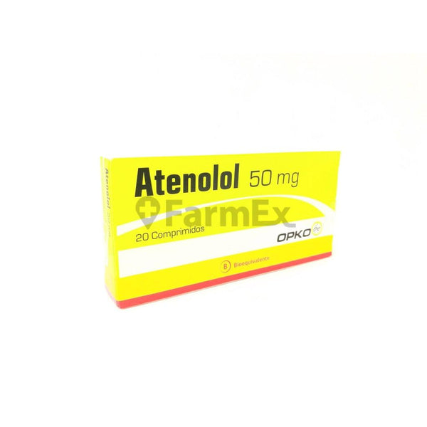 Atenolol 50 Mg X 20 Comprimidos