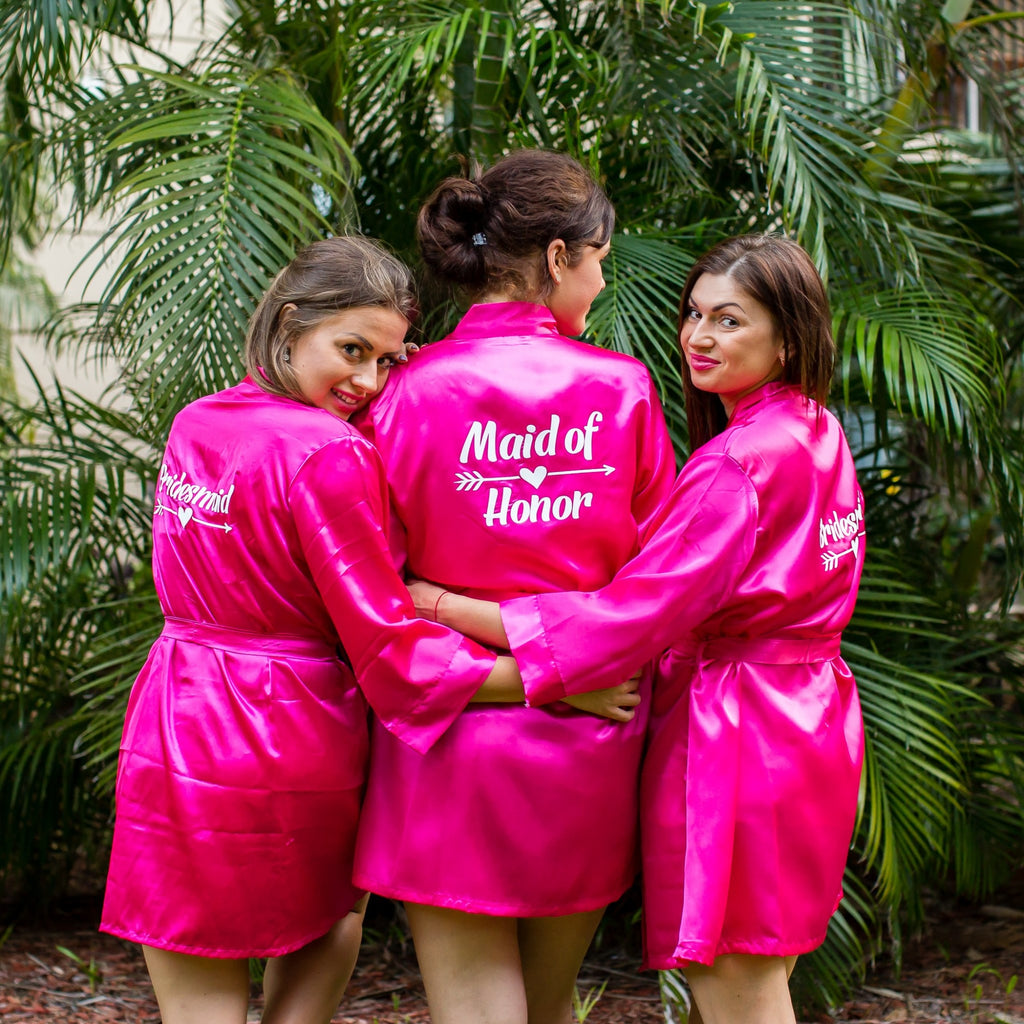 Satin Customized Bridesmaid Robes Bridesmaids World