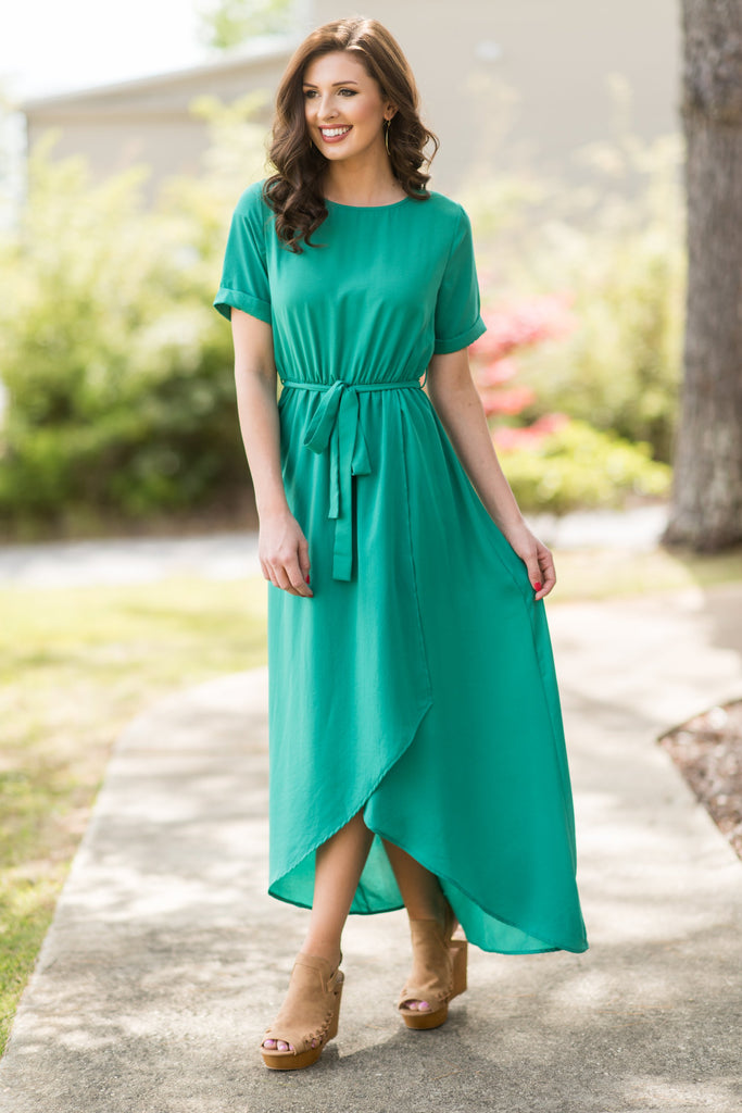 Chasing Beauty Maxi Dress Kelly Green The Mint Julep Boutique