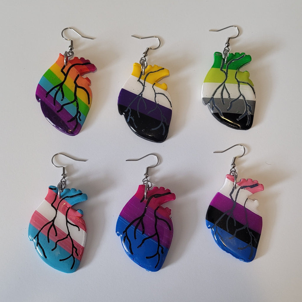 Anatomically Correct Queer Heart Earrings The Crafty Queer