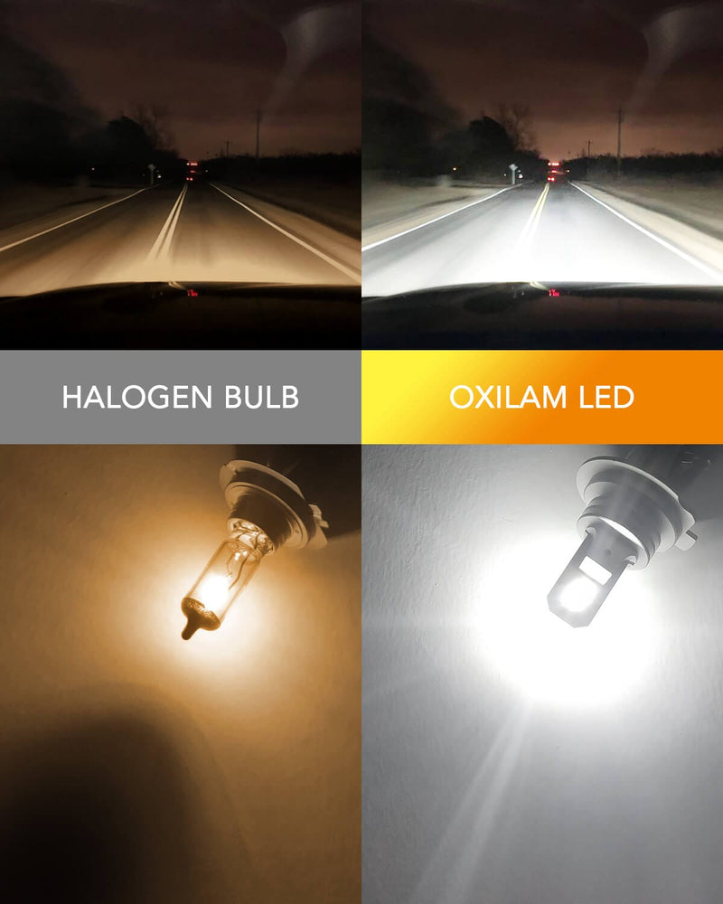 Oxilam H7 Led Headlight Bulbs Csp Led Chips 6500k Cool White 11 Min