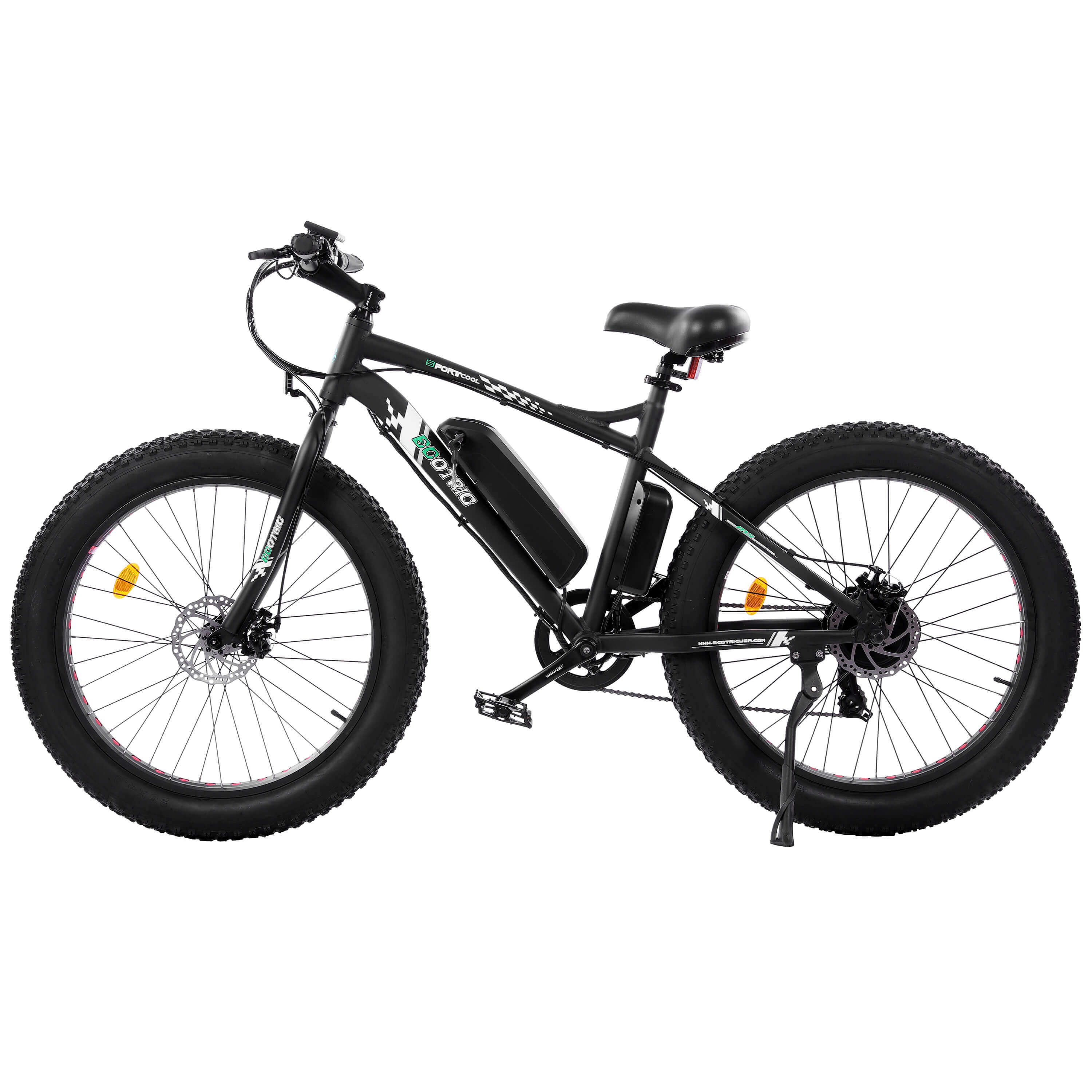 Ecotric 26 Inch Fat Tire Beach Snow Electric Bike Matt Black