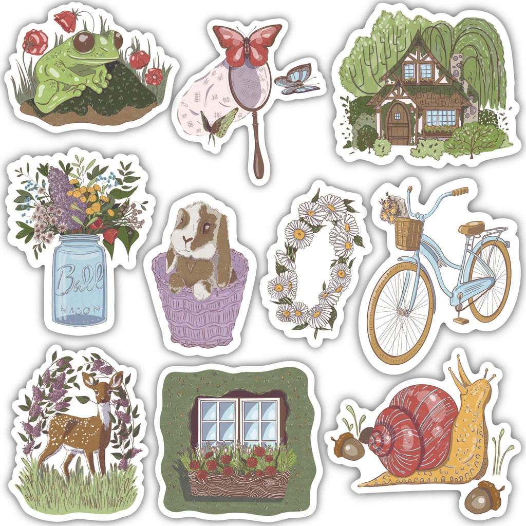 Cottagecore Sticker 10 Pack Floral Big Moods