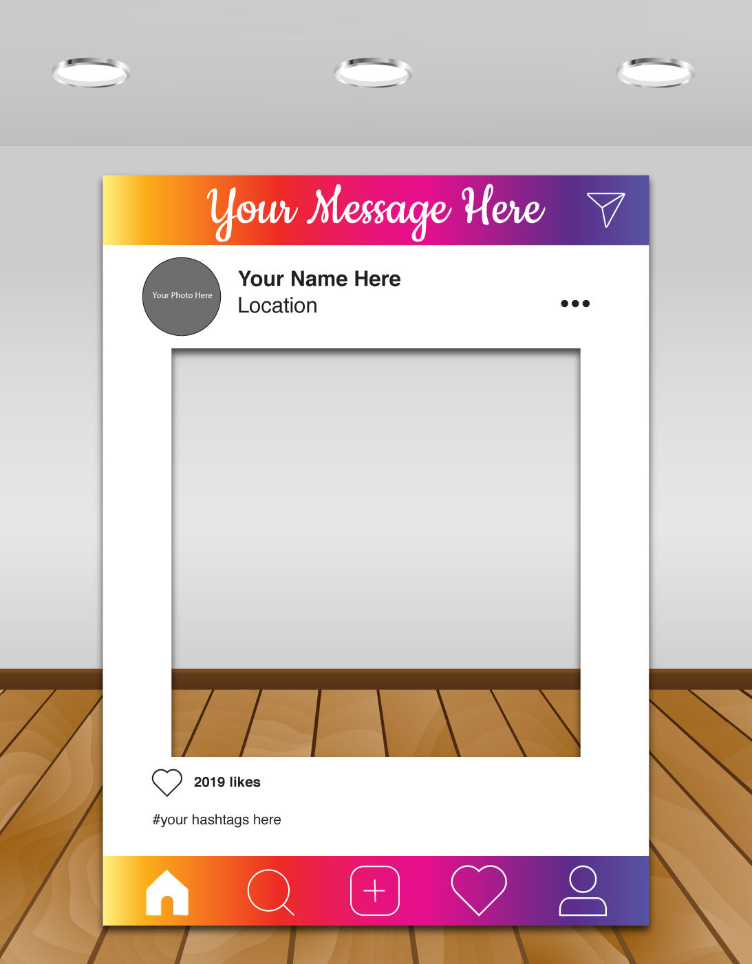 Instagram Frame Prop Template Davidbabtistechirot