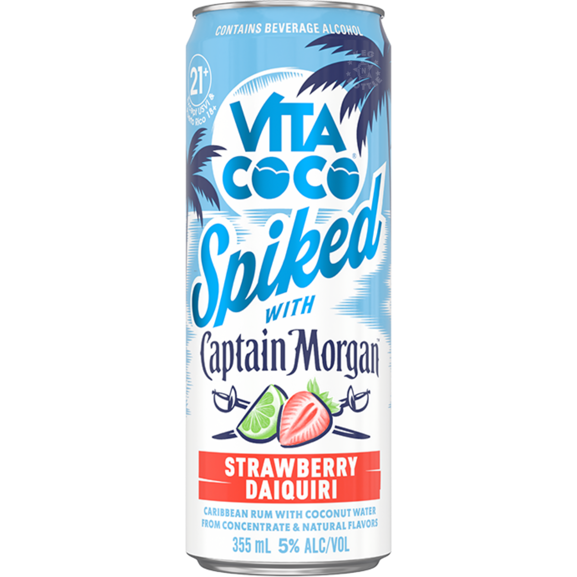 Vita Coco Spiked With Captain Morgan Strawberry Daiquiri Rtd 4 Pack