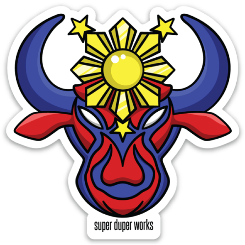 The Carabao Sun And Stars Sticker Super Duper Works