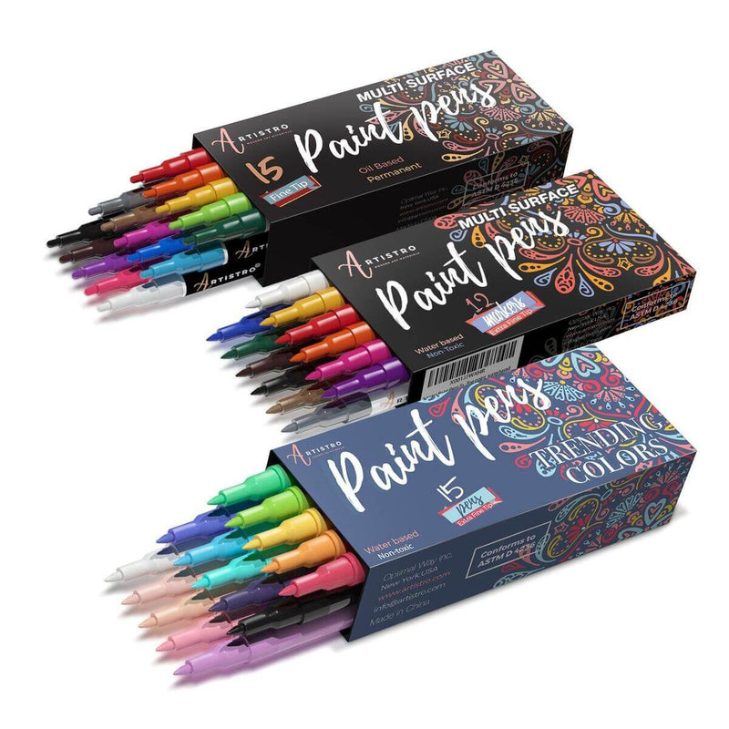 Artistro Paint Pens Set Special Colors Multicolored Marker Bundle