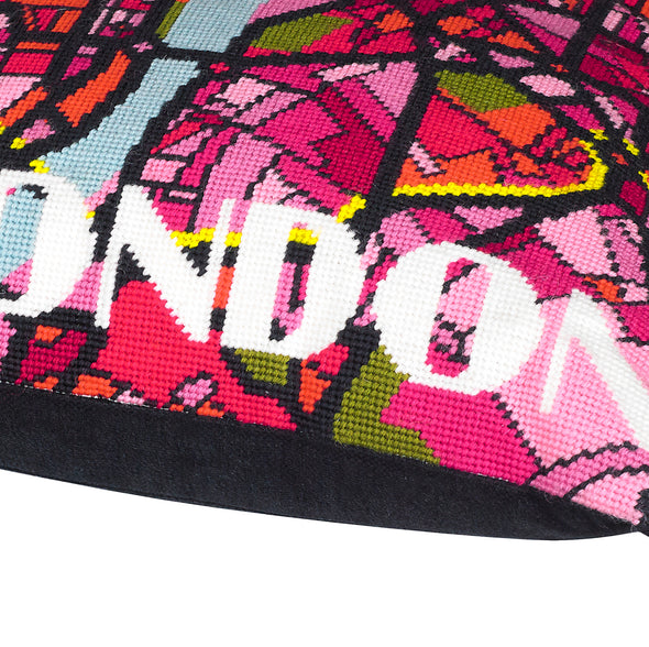 London Bright City Map Needlepoint Kit Hannah Bass