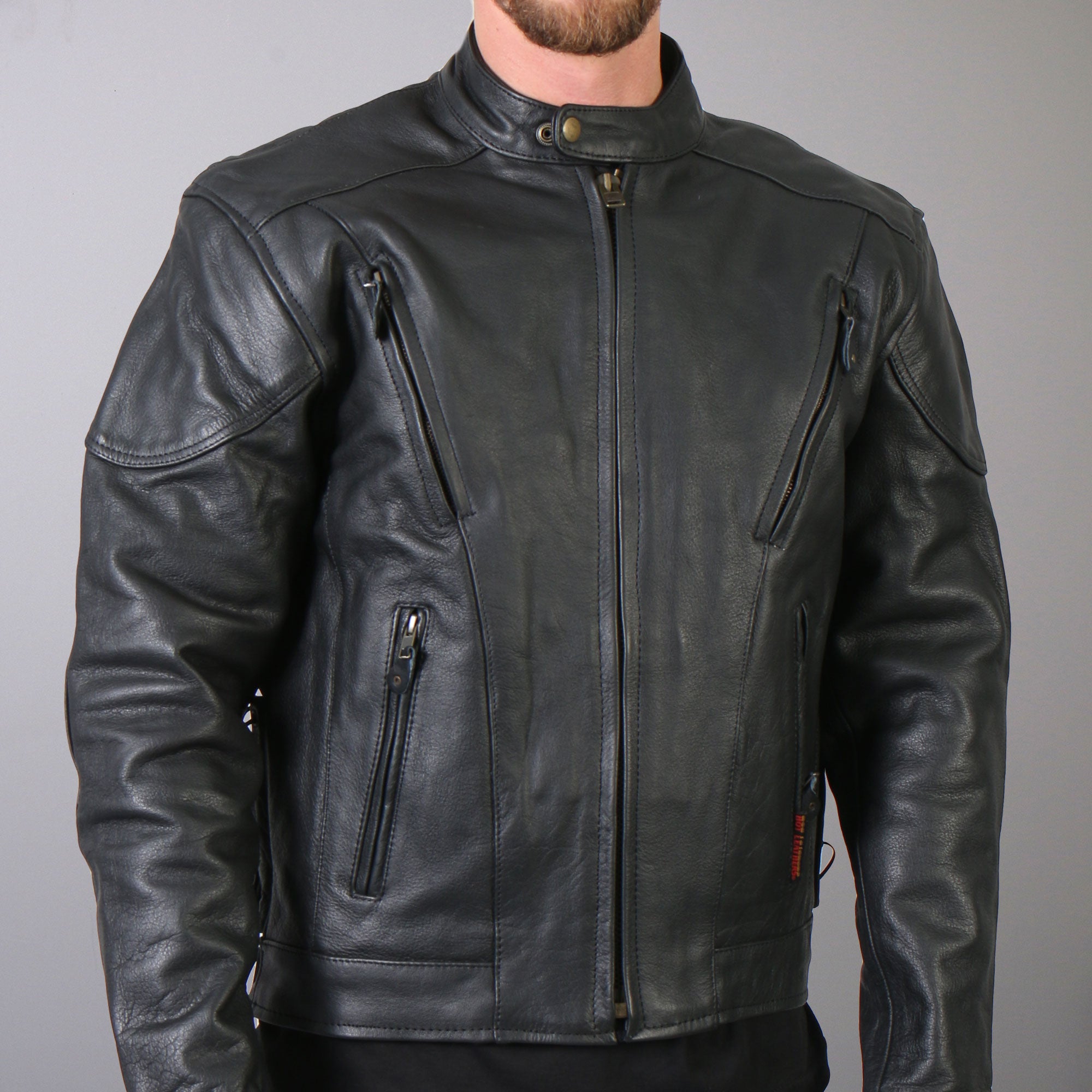 Hot Leathers Mens Vented Leather Jacket